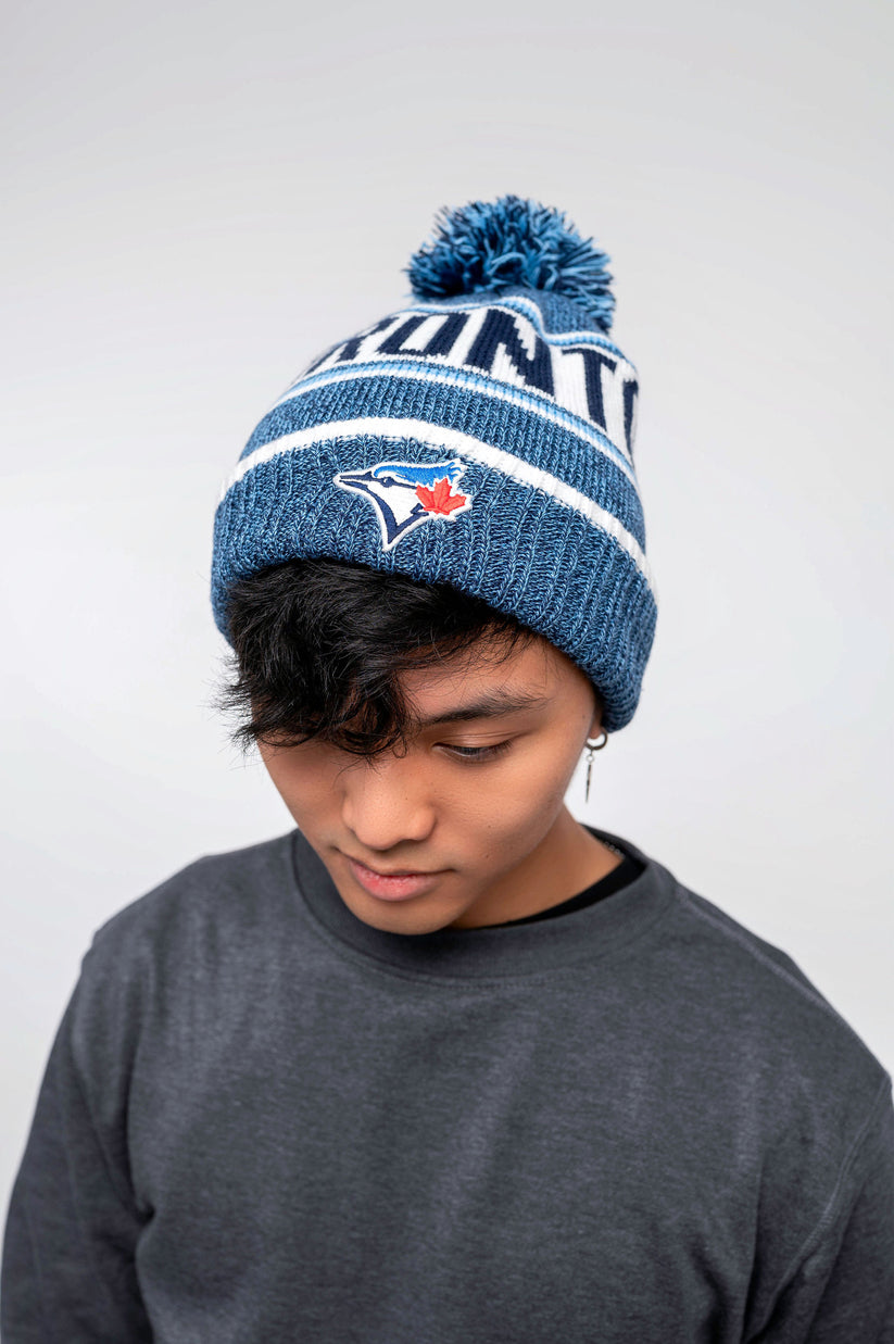 MLB Toronto Blue Jays Adult Men's Heavy Knit Pom Toque